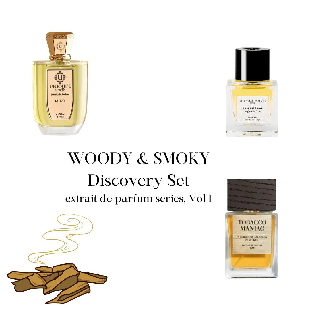 🪵Discovery Set WOODY AND SMOKY, extrait de parfum series – TRYMEFIRST